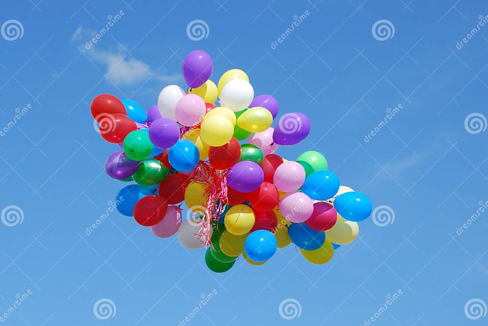 Group of balloons stock image. Image of large, flying - 11954213