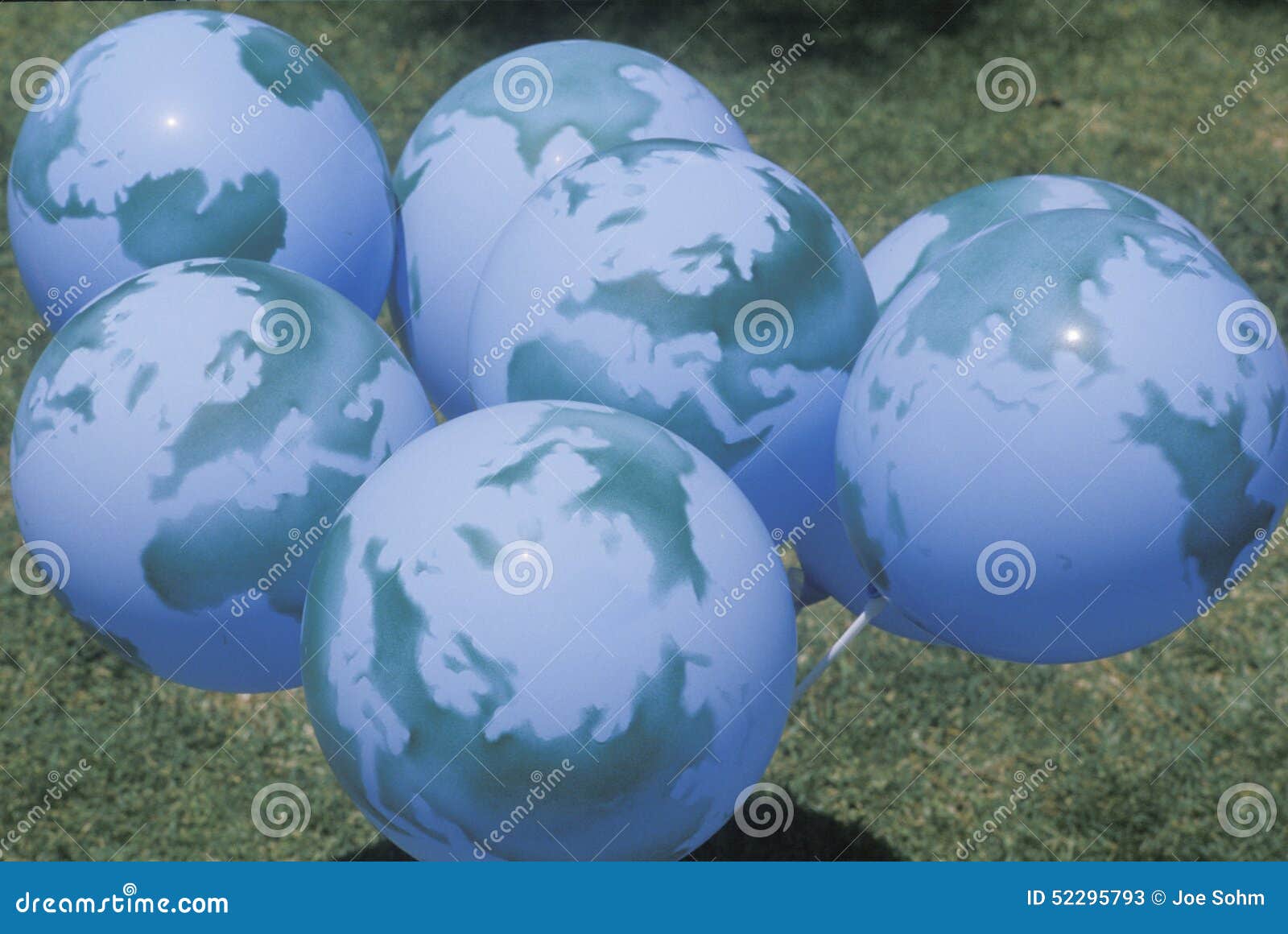 A Group of Balloons Designed To Look Like Globes Stock Image - Image of ...