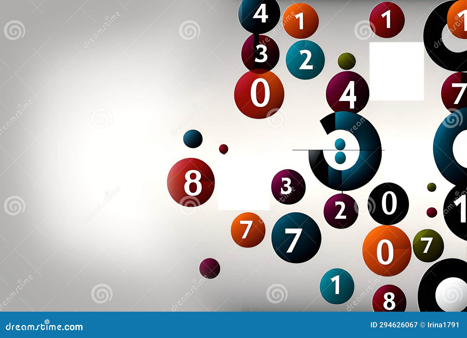 A Group of Balls with Numbers Stock Illustration - Illustration of copy ...