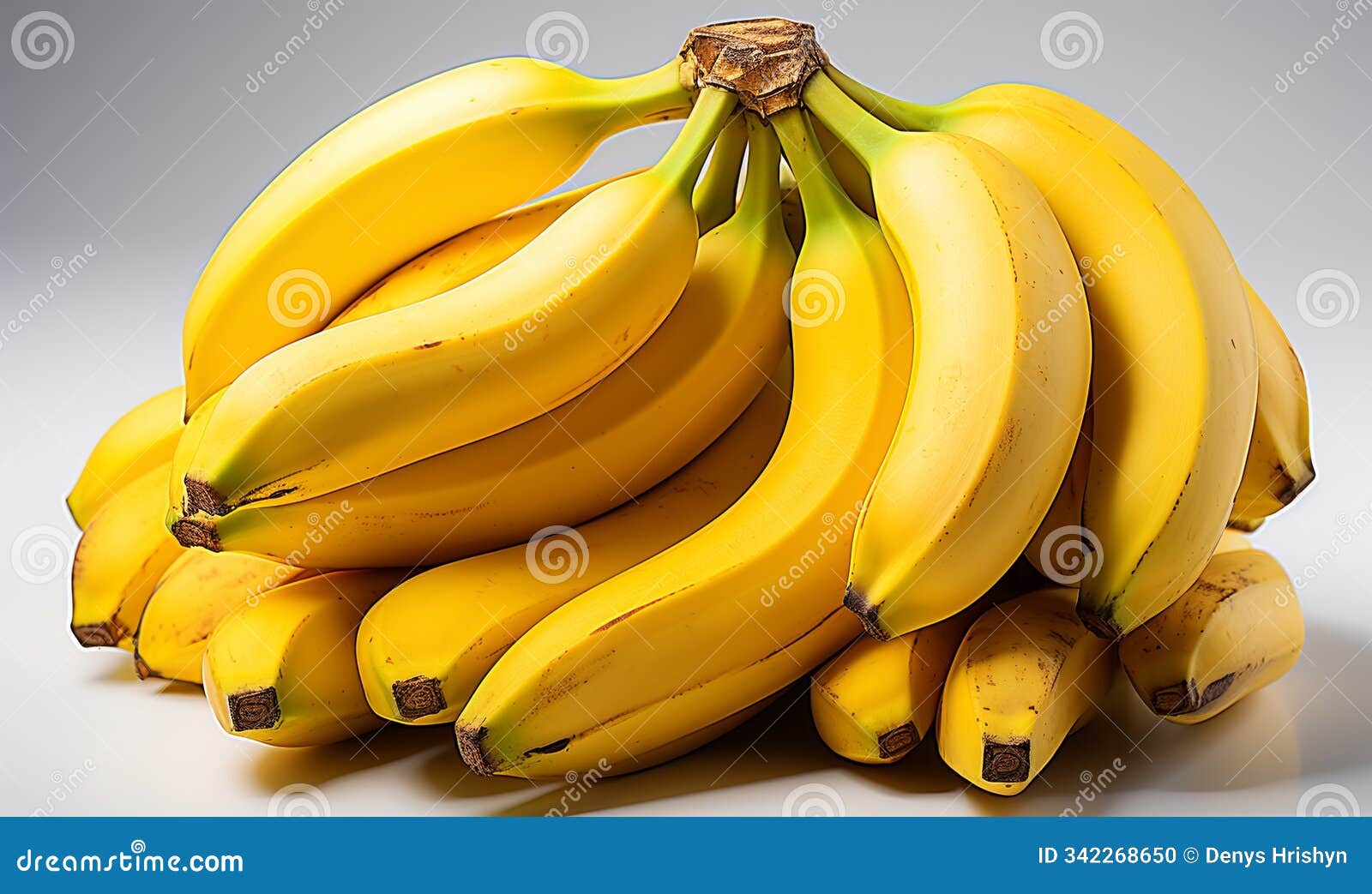 Stack of Bananas on White Background Stock Photo - Image of agriculture ...