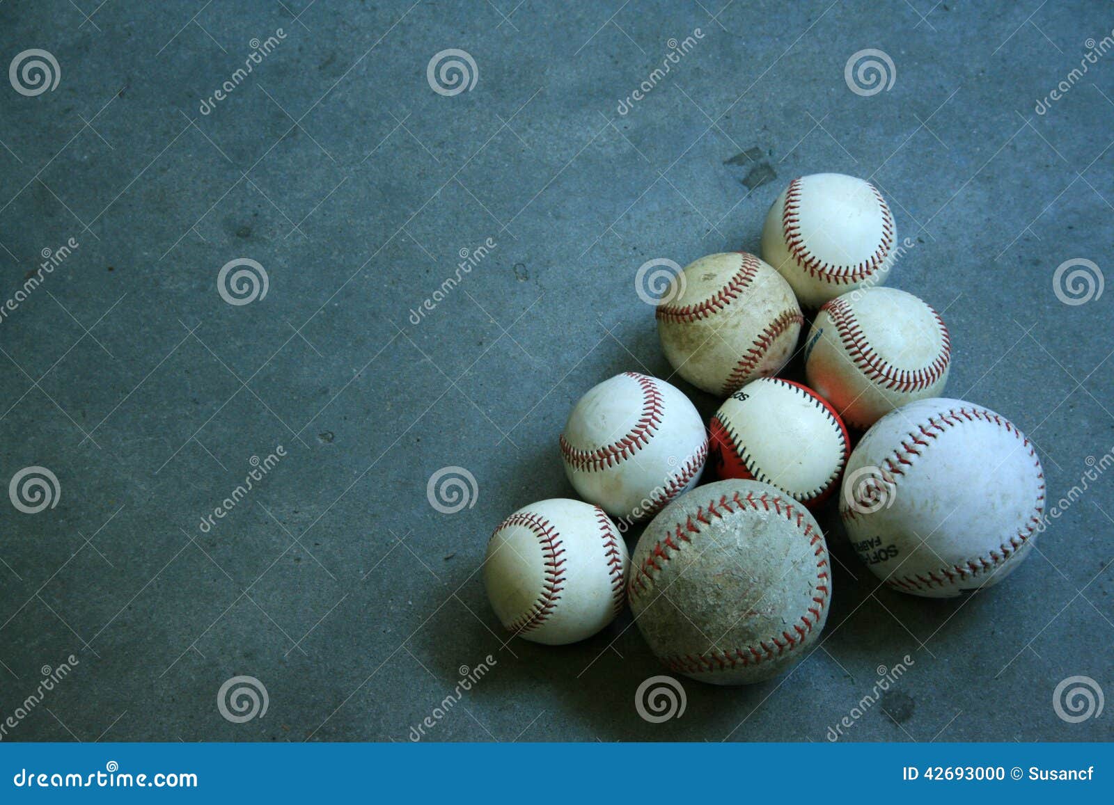 A Group of Baseballs and Softballs Stock Photo - Image of couple ...