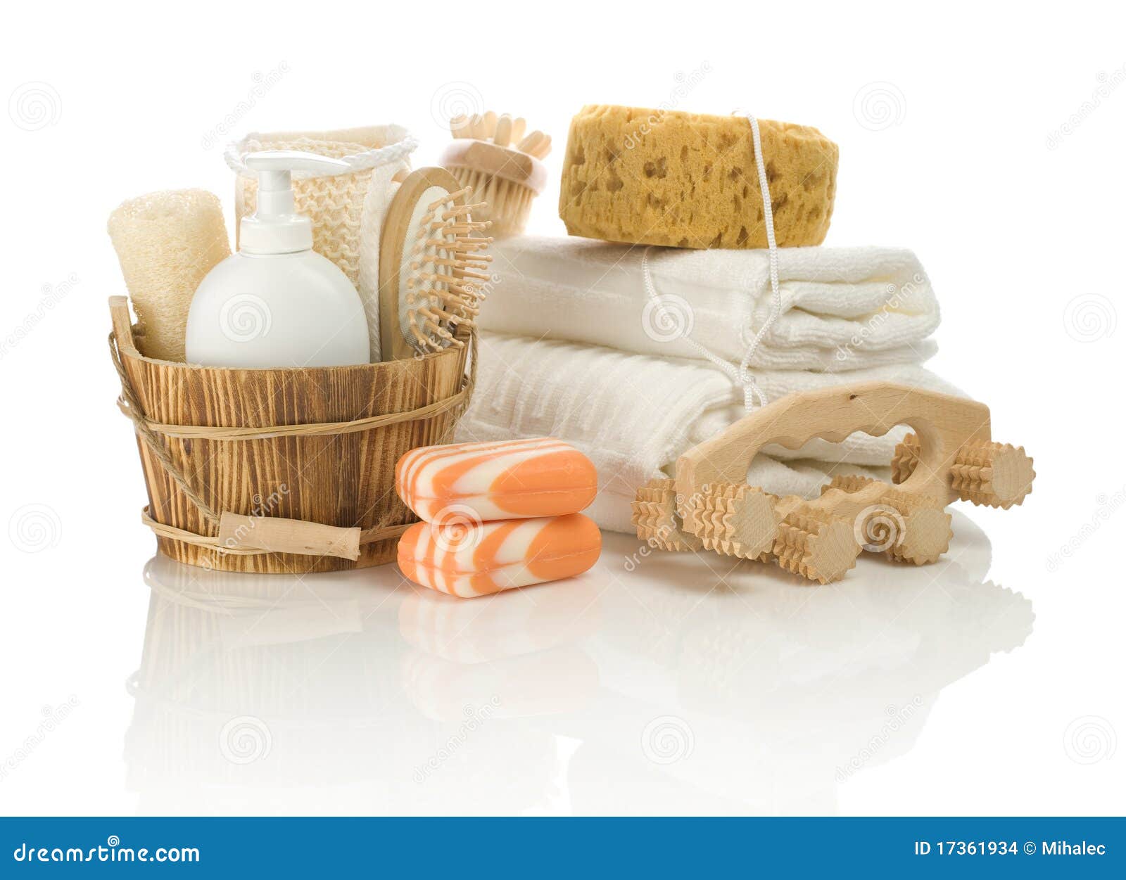 Group of bathing articles stock photo. Image of pail - 17361934