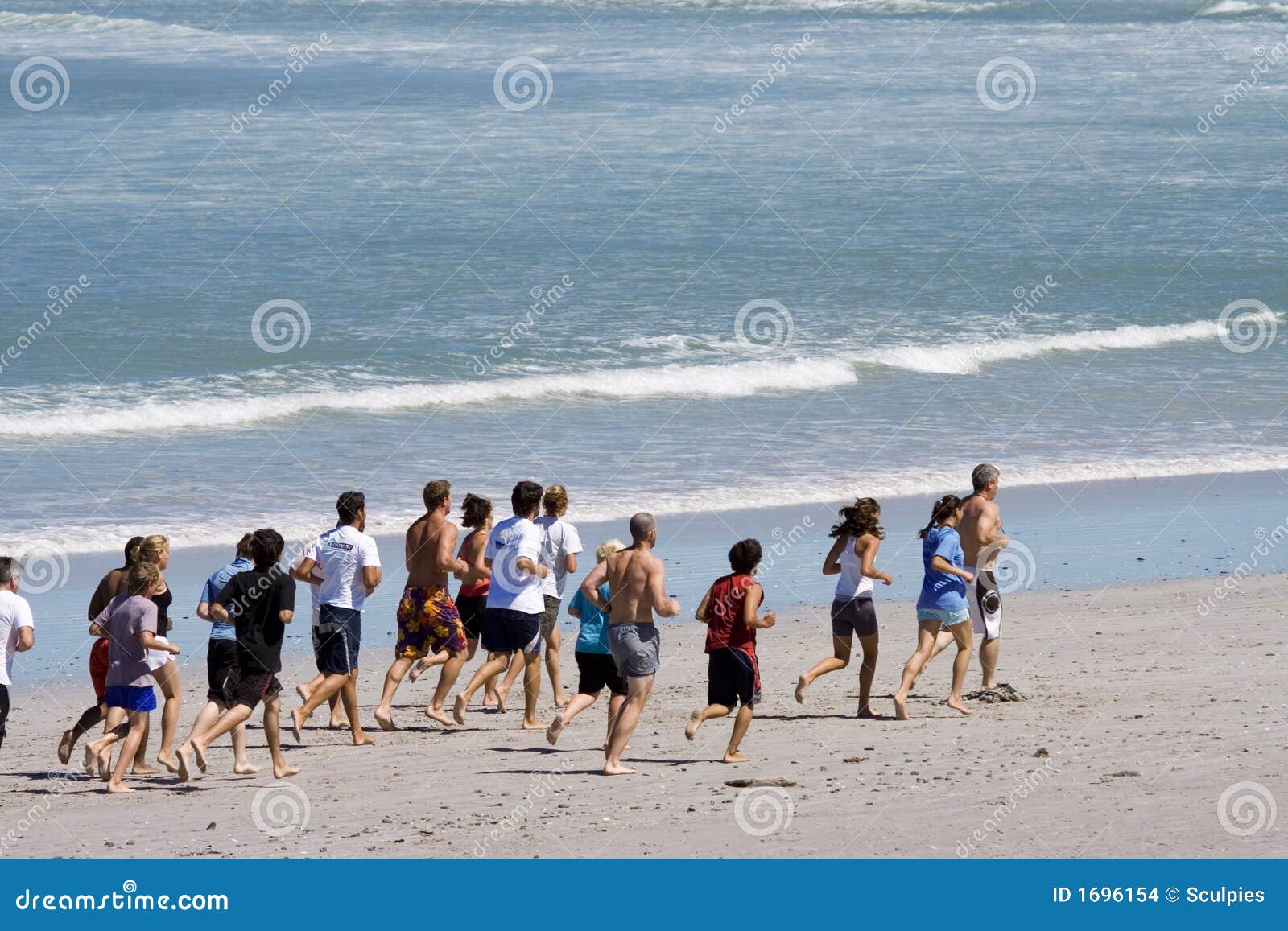 Group beach run stock photo. Image of jogging, exercise - 1696154