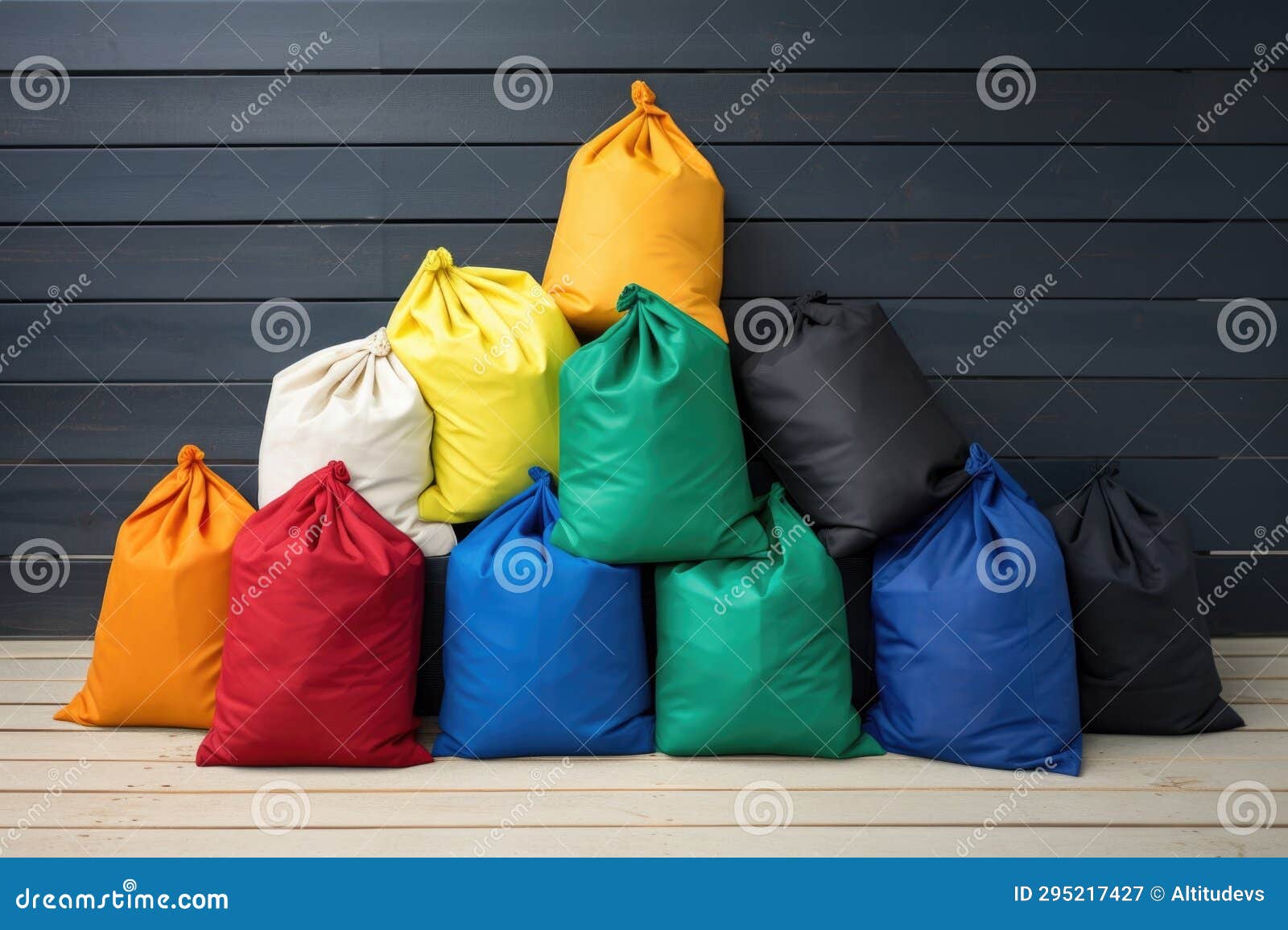 A Group of Bean Bags in a Variety of Colors Stock Image - Image of ...