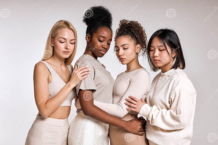 Group of Beautiful Multiracial Young Women with Different Ethnicity and ... Group of Beautiful Multiracial Young Women with Different Ethnicity and ...