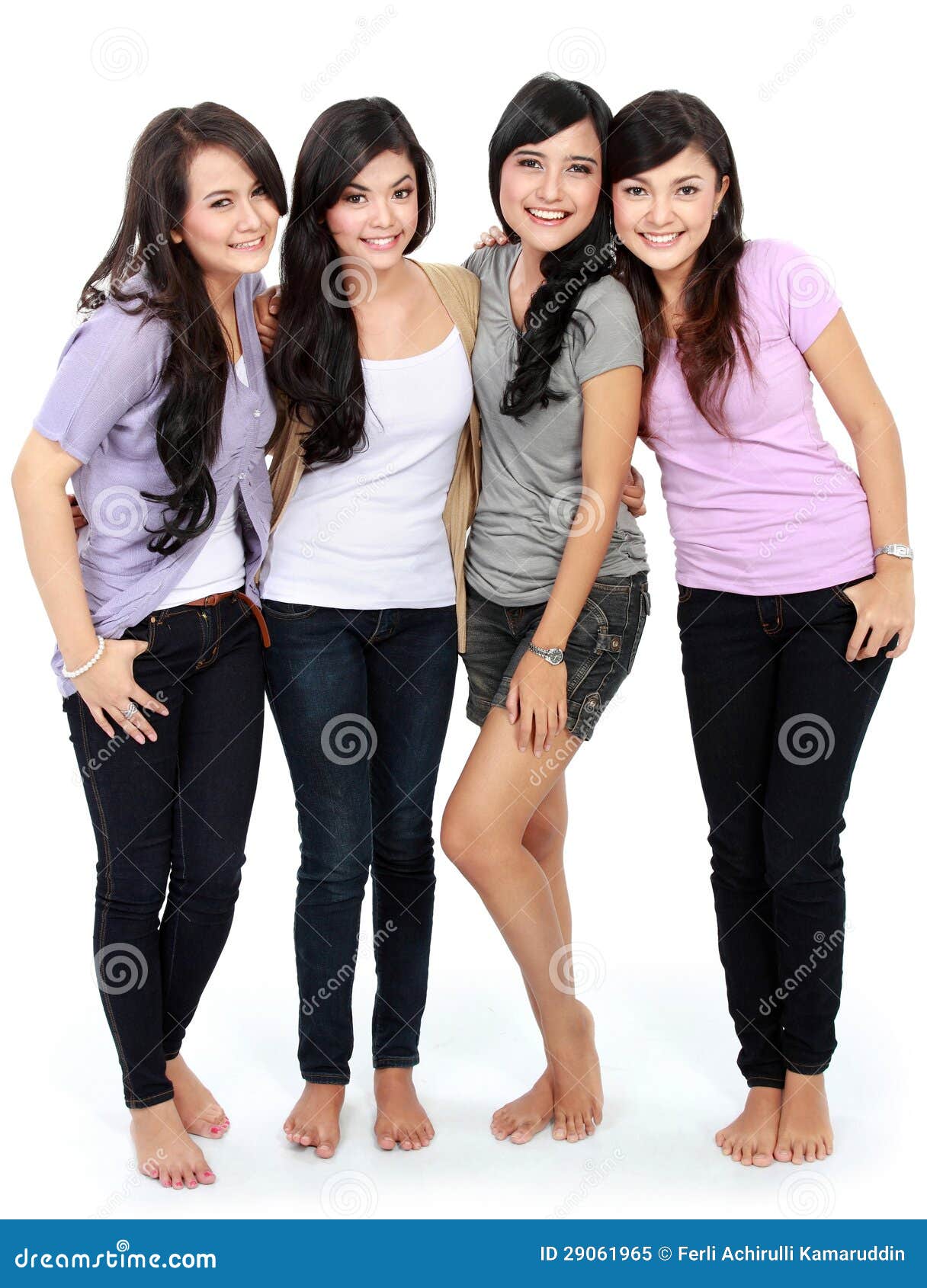 Group of Beautiful Women Smiling Stock Image - Image of feminine ...