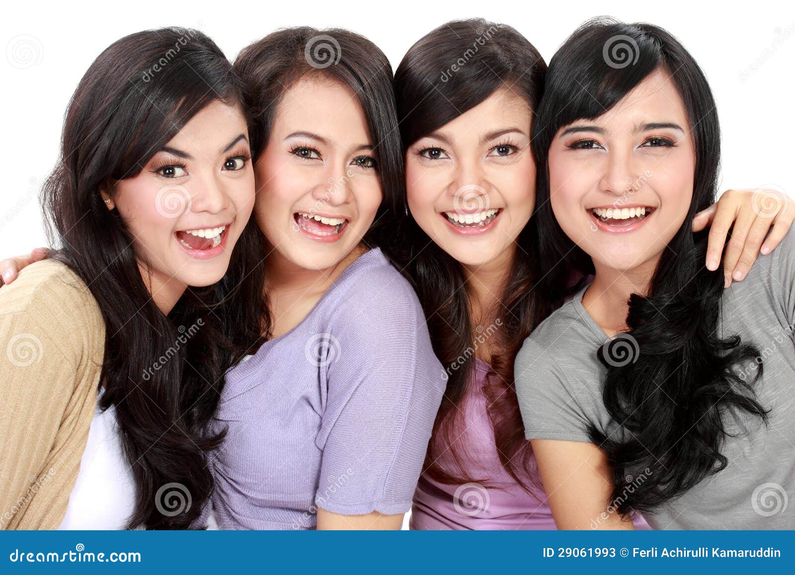 Group of Beautiful Women Smiling Stock Image - Image of group, casual ...