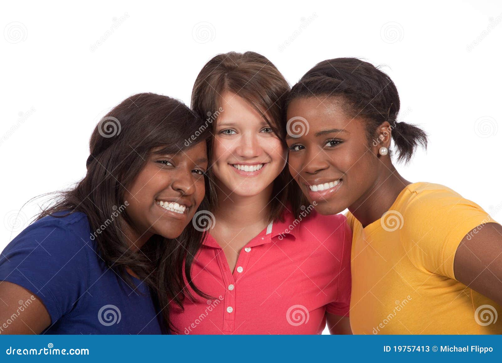 Group of Beautiful Young Ladies on White Stock Image - Image of break ...