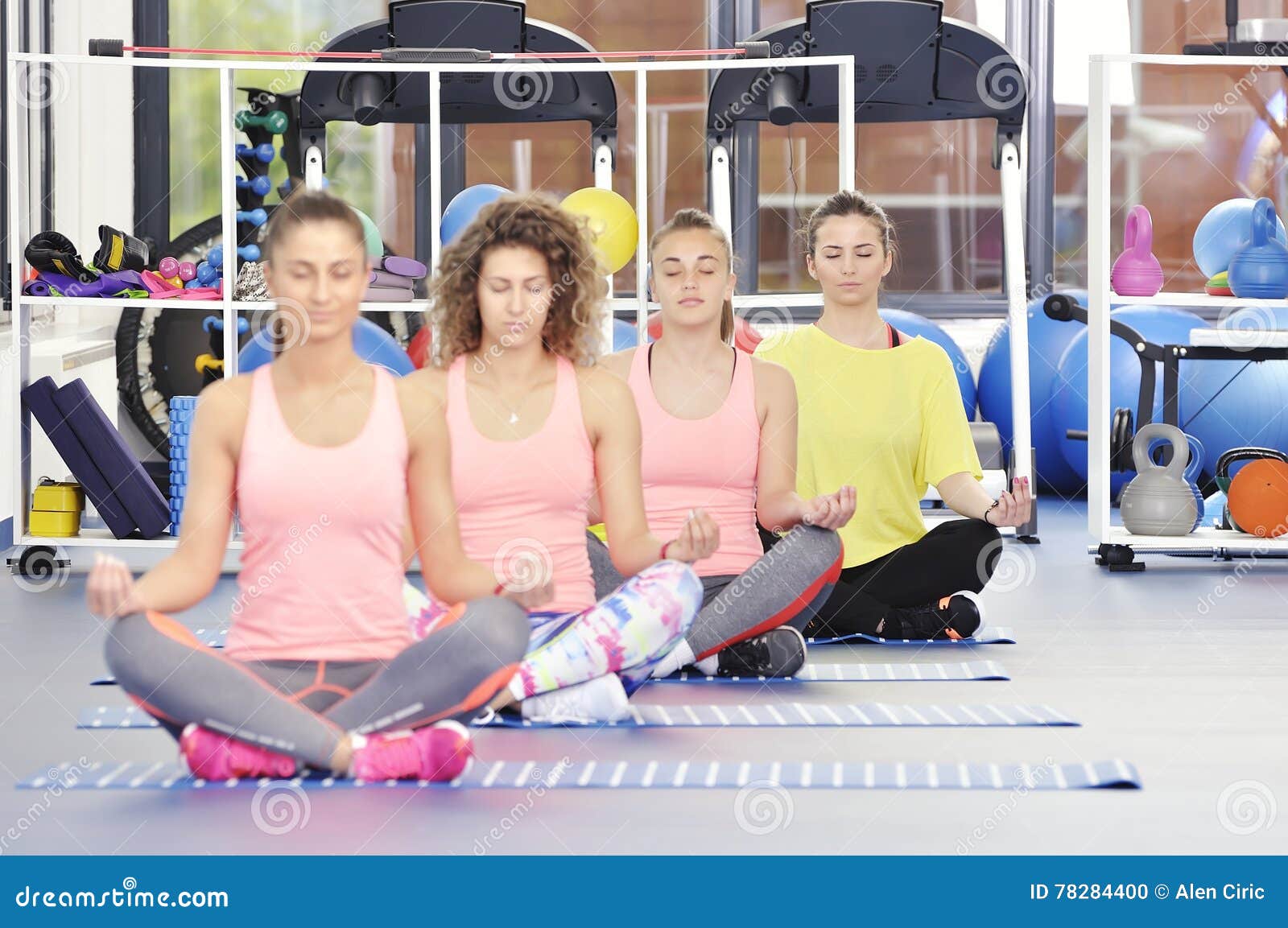 Group of Beautiful Young Women Working Out Stock Photo - Image of ...