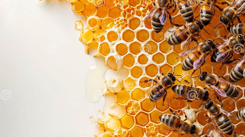 Group of Bees Clustered on a Honeycomb, with Hexagonal Cells Filled ... Group of Bees Clustered on a Honeycomb, with Hexagonal Cells Filled ...