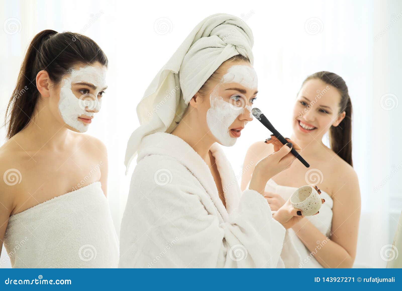 Women in spa stock image. Image of beautician, pleasure - 143927271