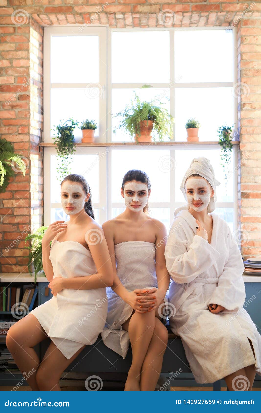 Women in spa stock image. Image of friends, females - 143927659