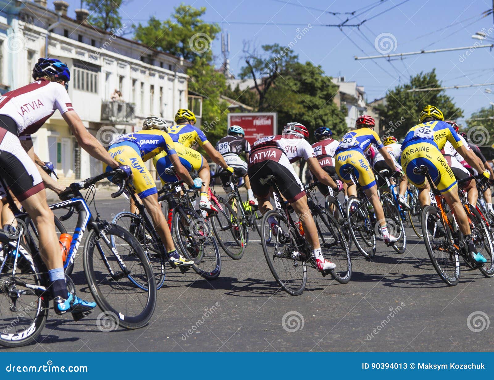 Group of bicycle racers editorial stock photo. Image of bicycle - 90394013