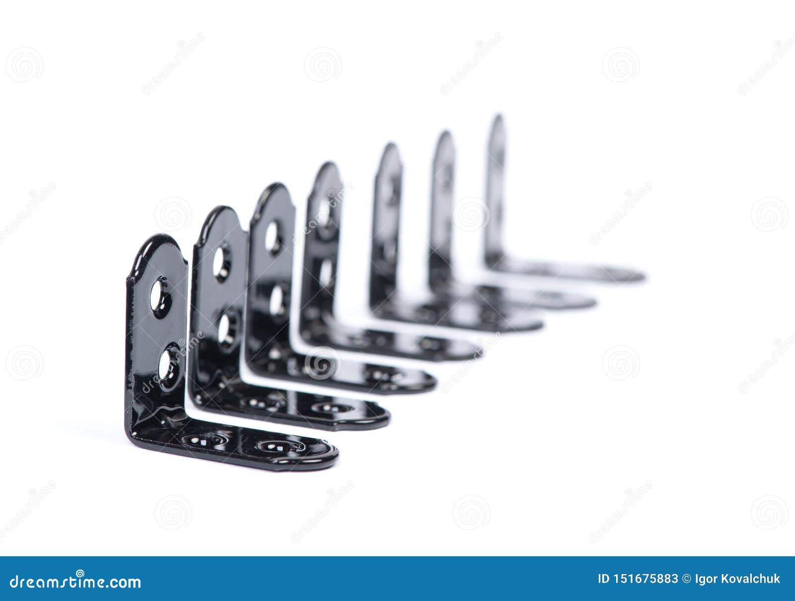 Group of Black Metallic Angle Fixators Stock Image - Image of isolated ...