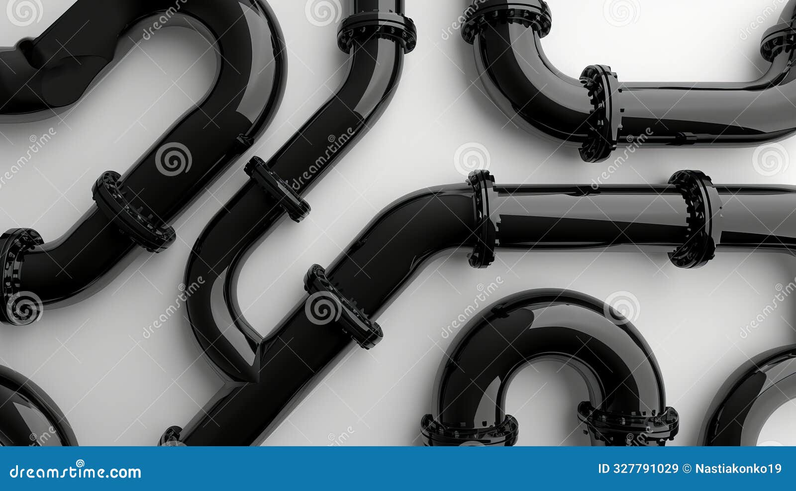 A Group of Black Pipes on a White Background Stock Image - Image of ...