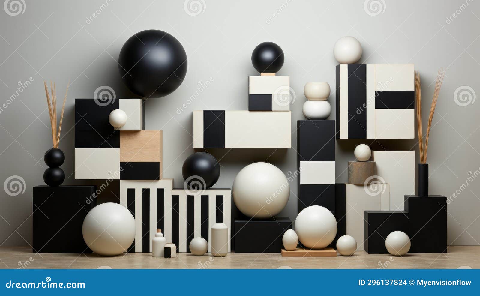 A Group of Black and White Objects Stock Illustration - Illustration of ...