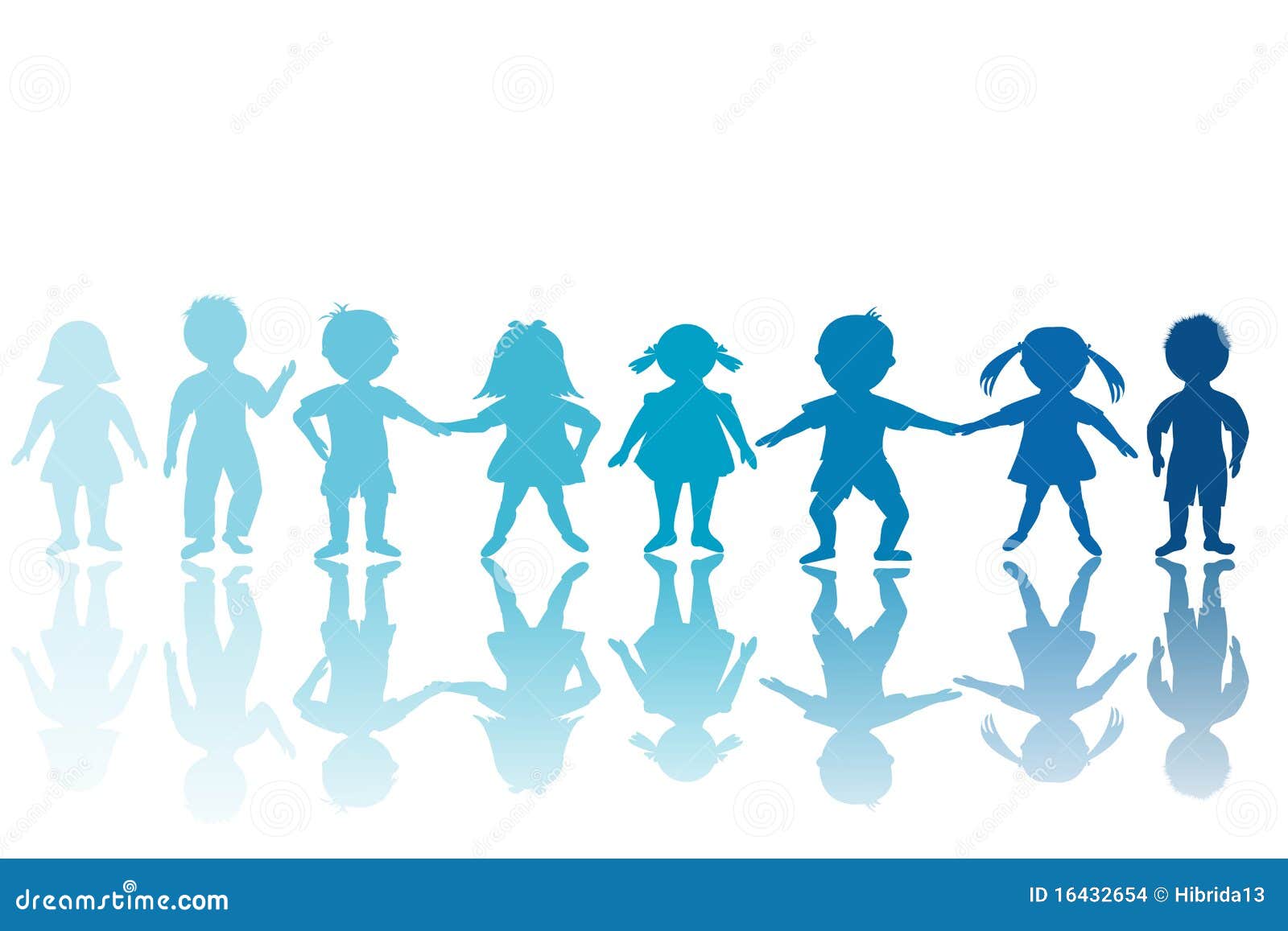 Group of blue children stock illustration. Illustration of people ...