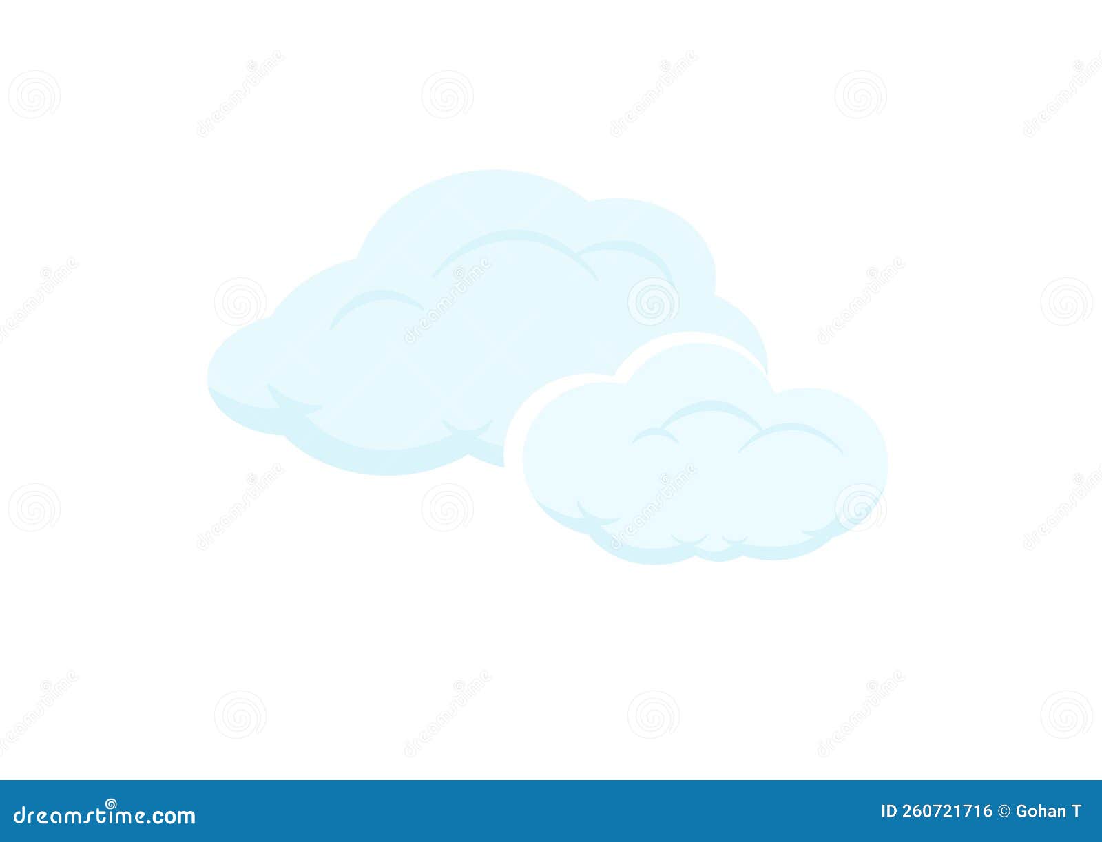 A Group of Blue Cloud Isolated on Transparency Background Stock ...