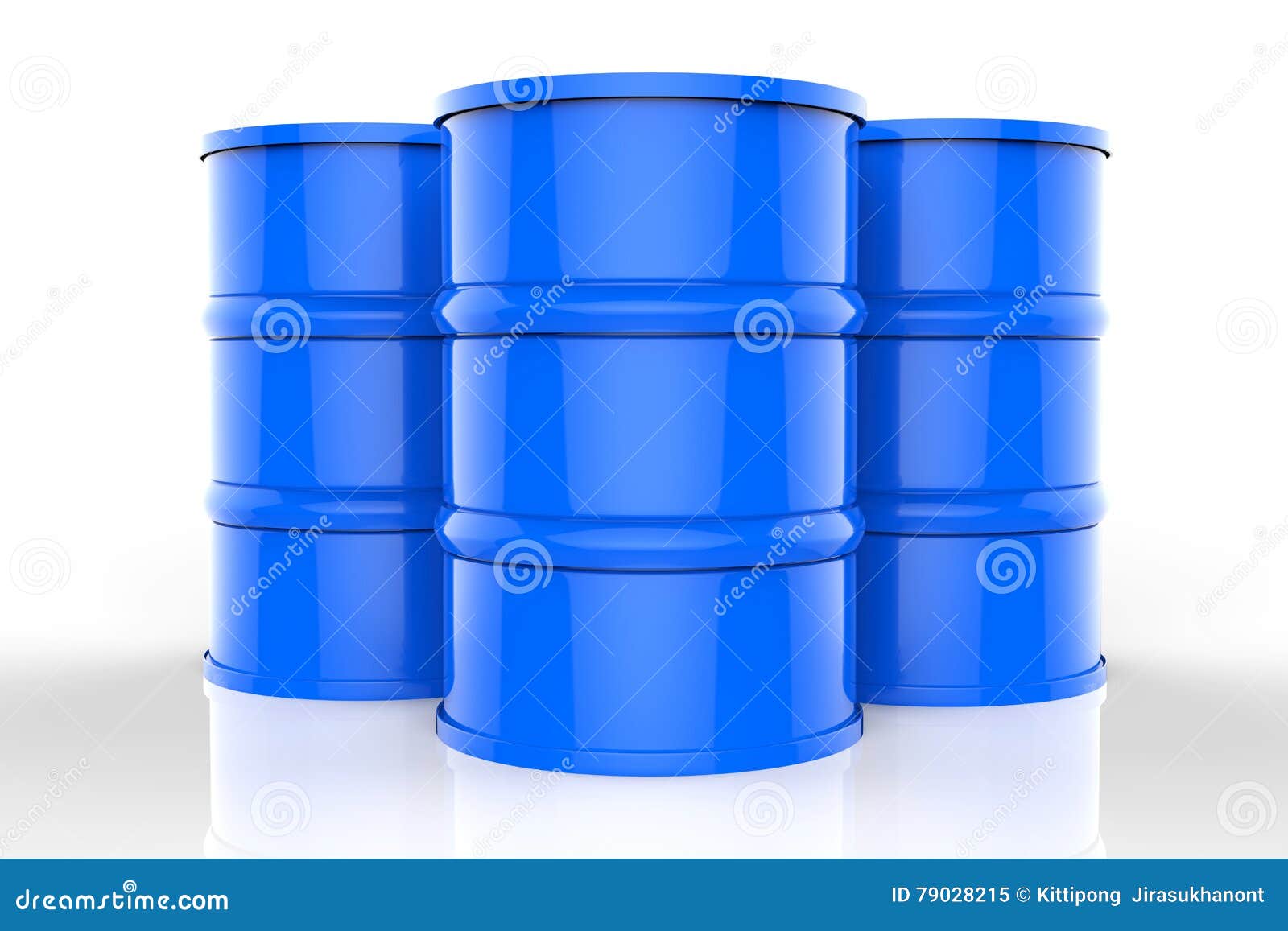 Group of blue oil barrels stock illustration. Illustration of gallon ...