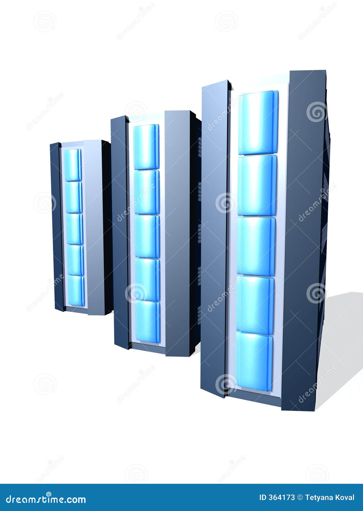 Group of blue pc towers stock illustration. Illustration of nice - 364173