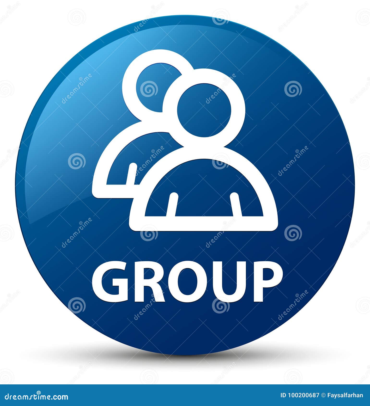 Group blue round button stock illustration. Illustration of round ...