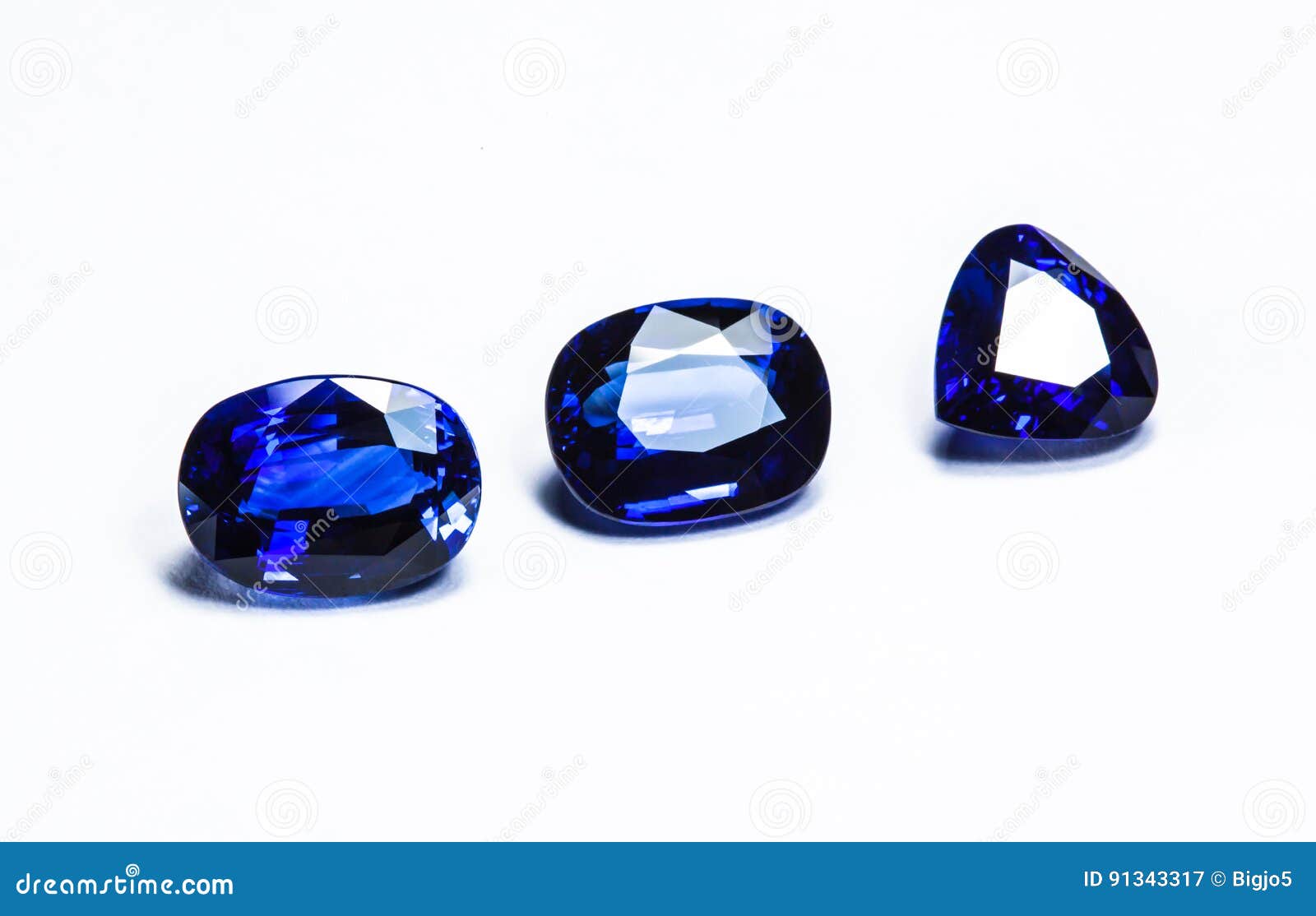 Group of the Blue Sapphires Stock Image - Image of beautiful, isolated ...