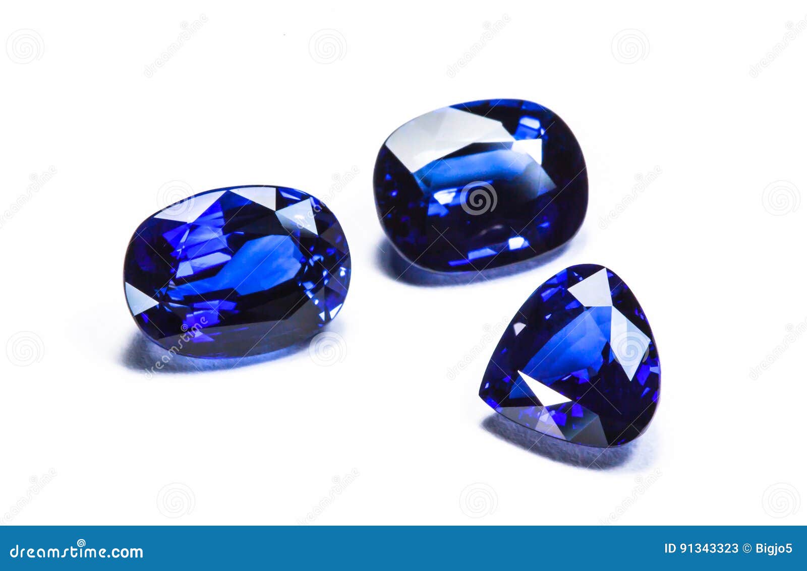 Group of the Blue Sapphires Stock Image - Image of crystal, isolated ...