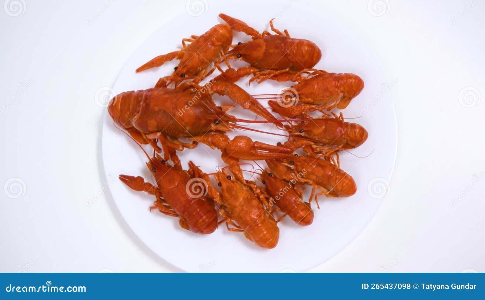 Group of Boiled Red Crayfish are Laid Out on a Plate. White Background ...