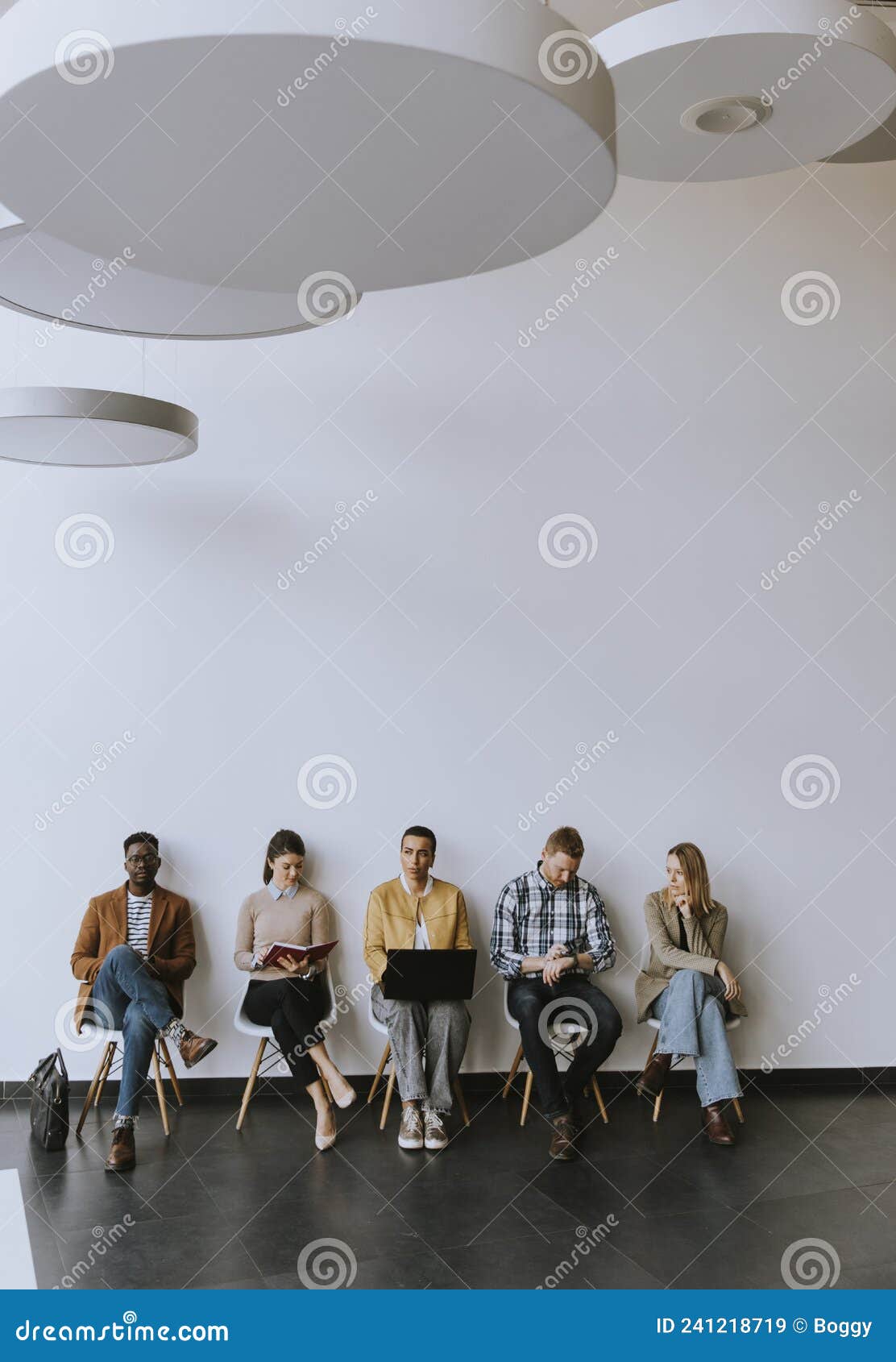 Group of Bored People Waiting for the Job Interview Stock Image - Image ...