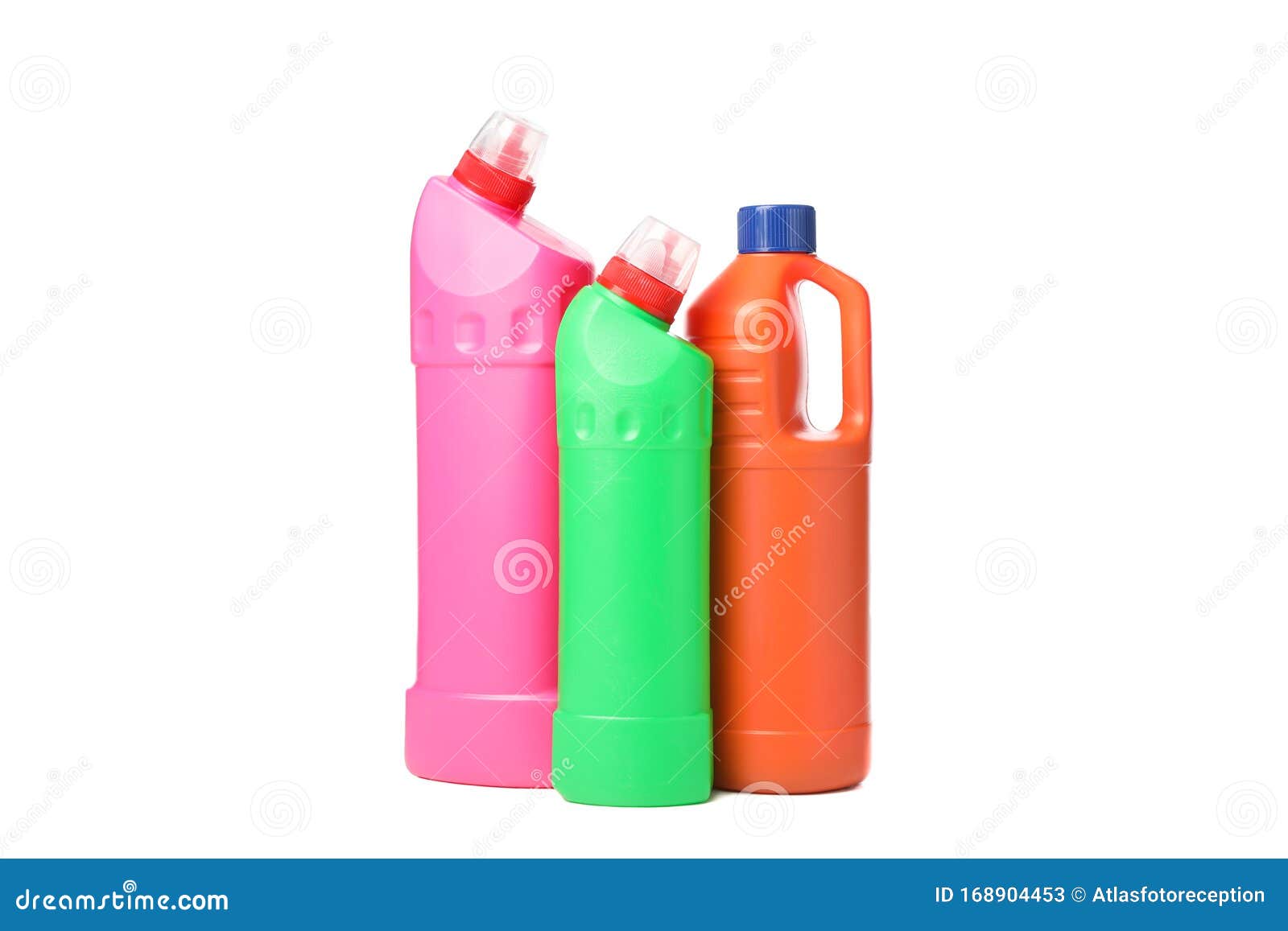Group of Bottles with Detergent Isolated on White Stock Image - Image ...