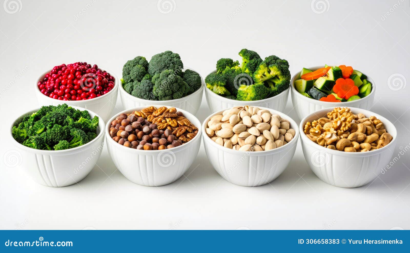 Assorted Bowls Filled with Different Types of Food Stock Illustration ...