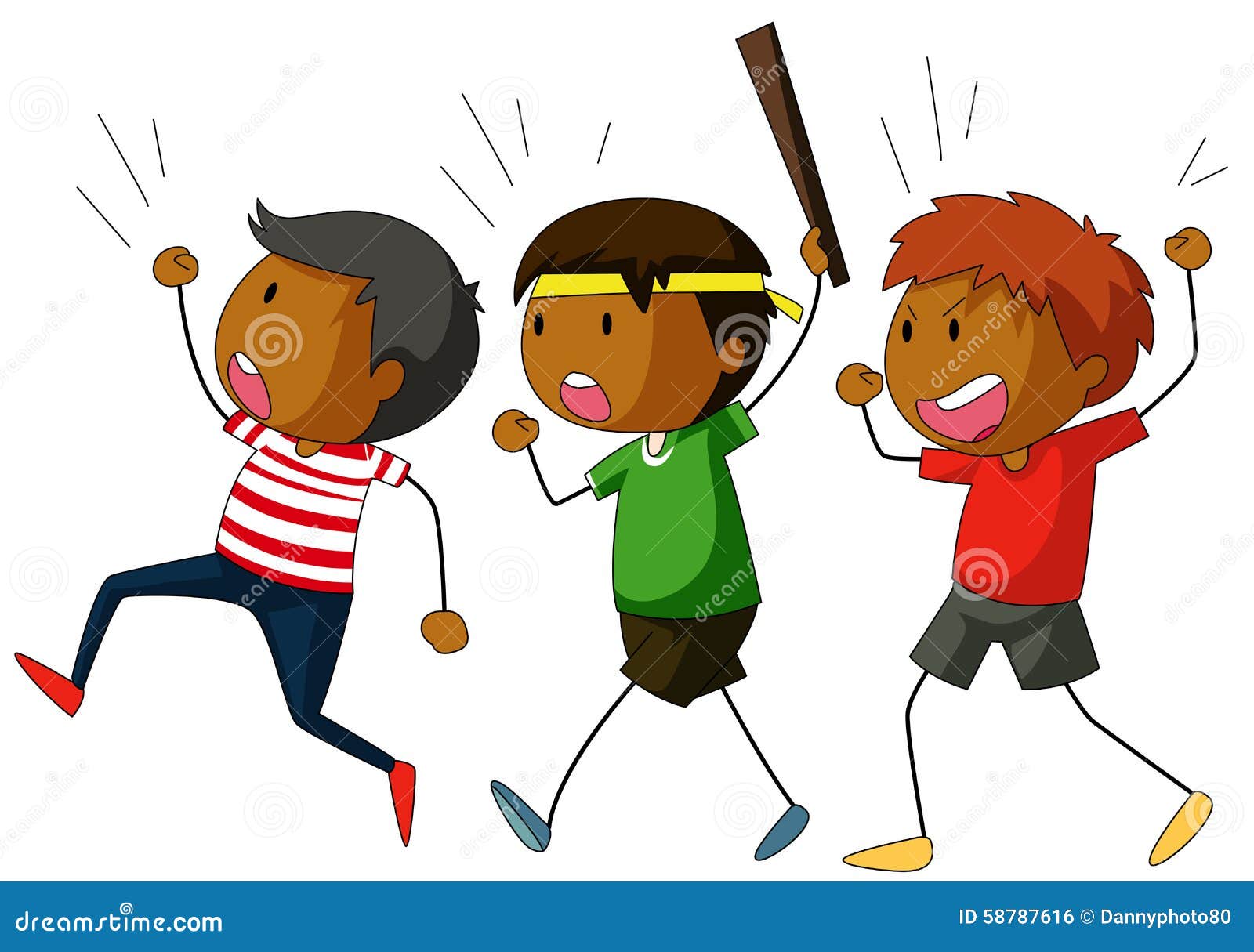 Group Cartoon Angry Boys Stock Illustrations – 28 Group Cartoon Angry ...