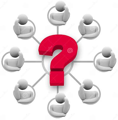 Group Brainstorming Answer To Question Stock Illustration ...