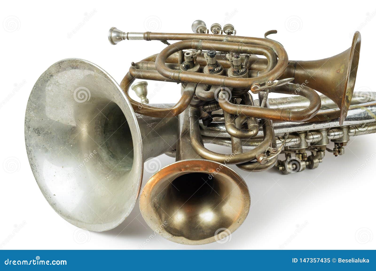 Group of brass instruments stock image. Image of object - 147357435