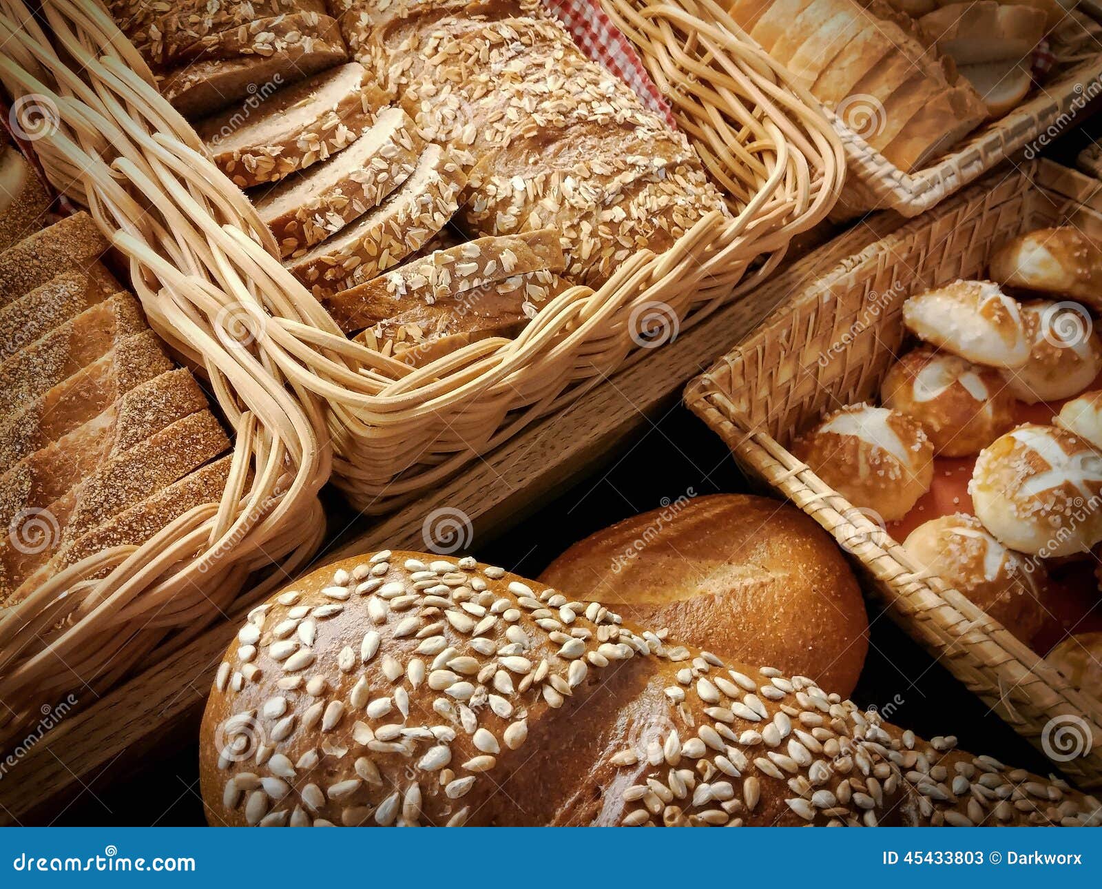Group of bread products stock image. Image of sliced - 45433803
