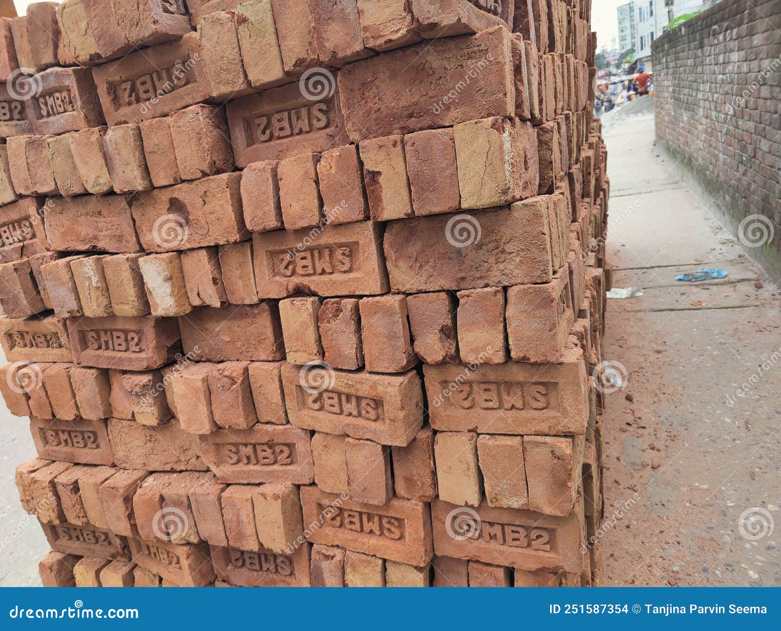 Group of Brick for Construction Work Stock Photo - Image of group, wall ...