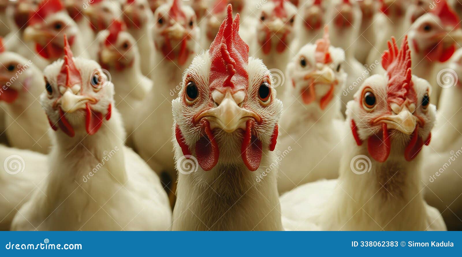 Group of Broiler Chickens Looking at Camera in Chicken Farm Stock Image ...