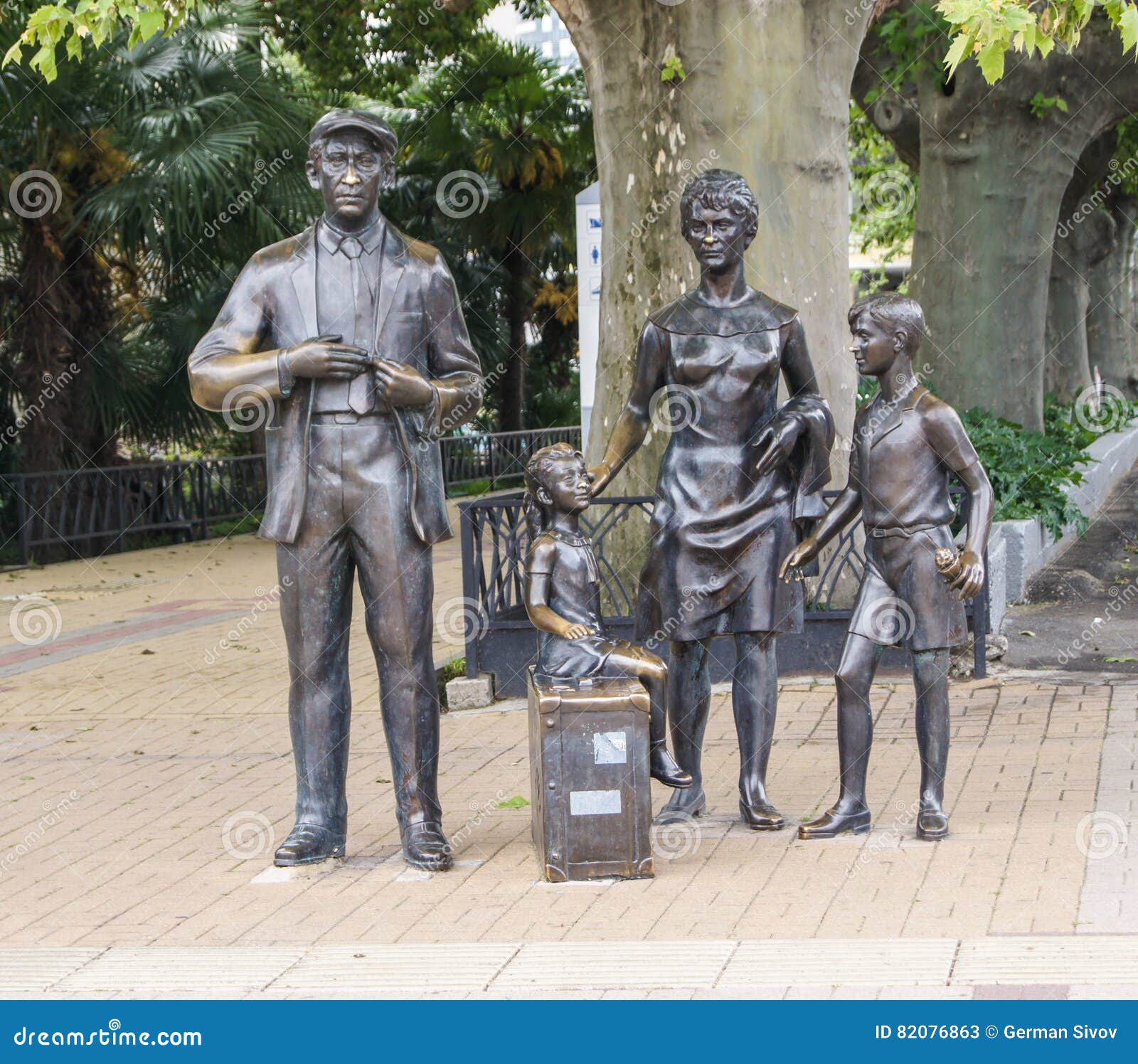 The Group of Bronze Sculptures. Editorial Stock Photo - Image of facade ...