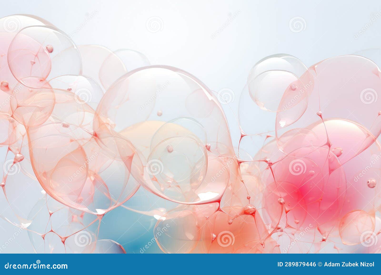 A Group of Bubbles in a Blue Background Stock Illustration ...
