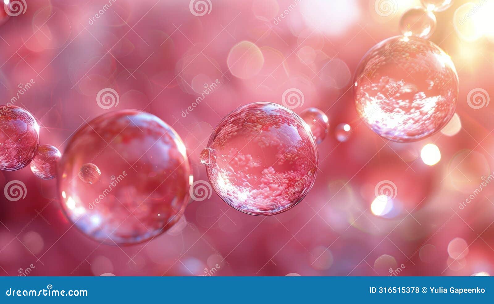Group of Bubbles Floating in the Air Stock Photo - Image of round ...