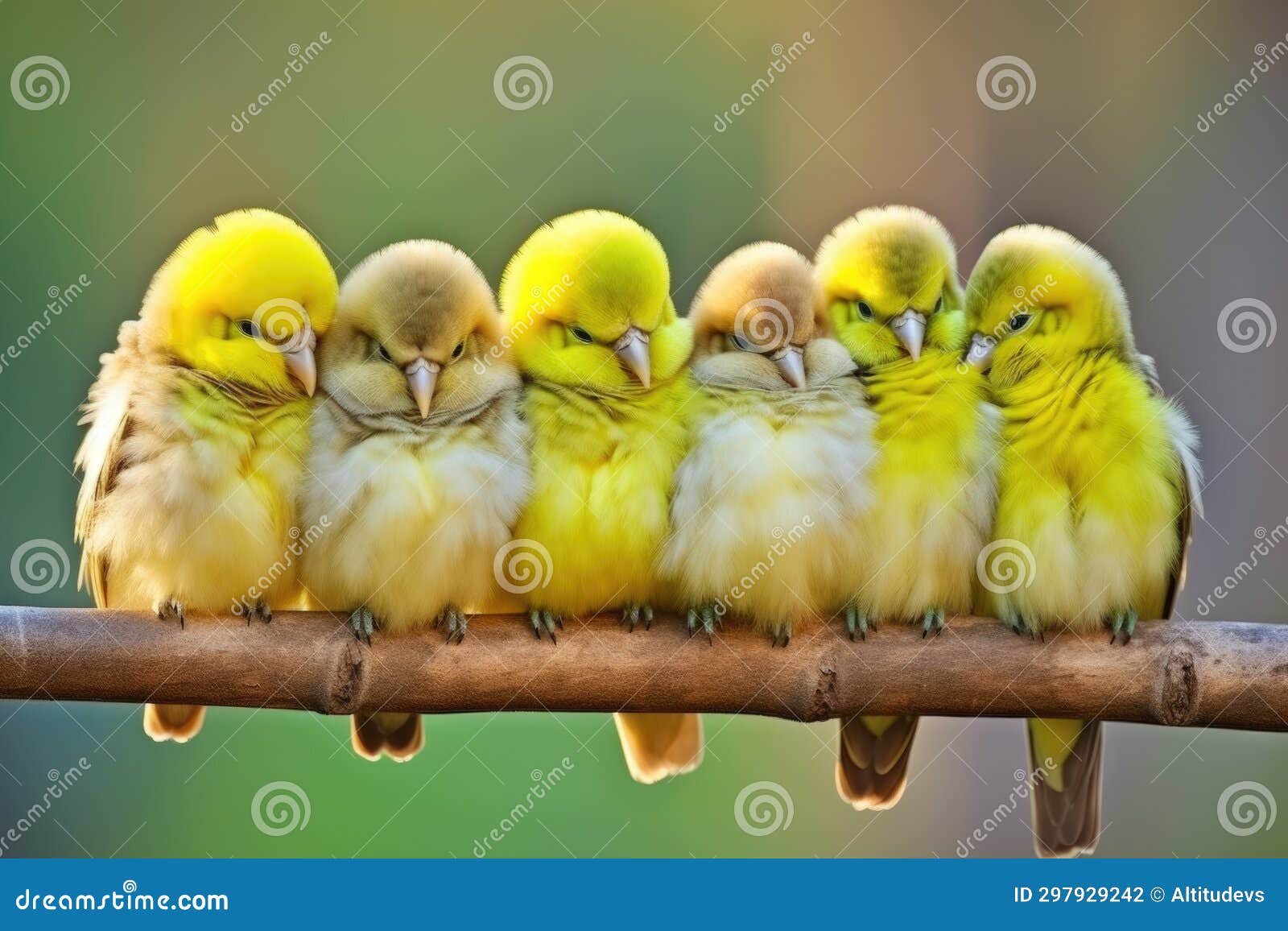A Group of Budgies Chattering and Preening Stock Photo - Image of avian ...