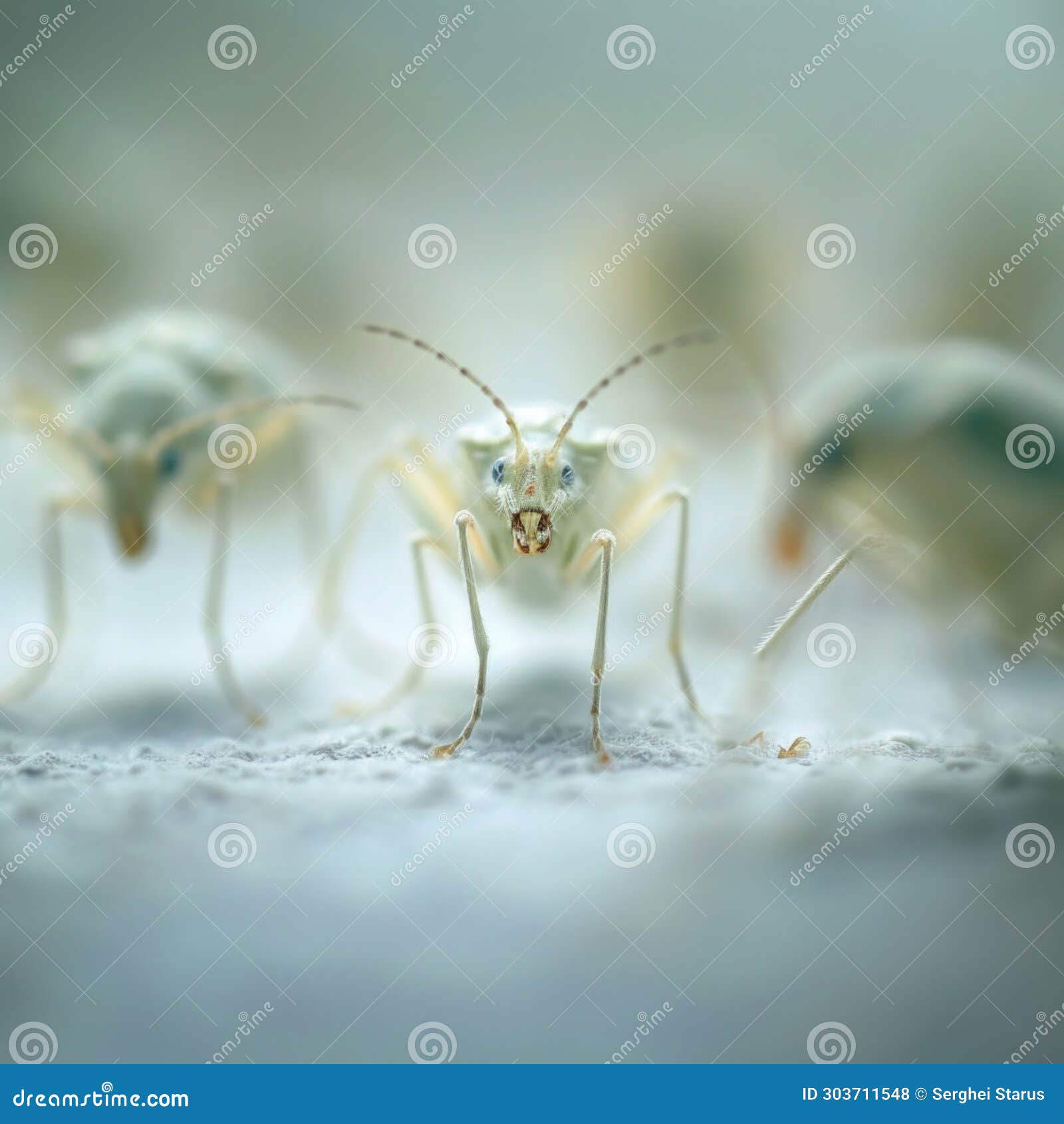 A Group of Bugs are Standing on a White Surface, AI Stock Illustration ...