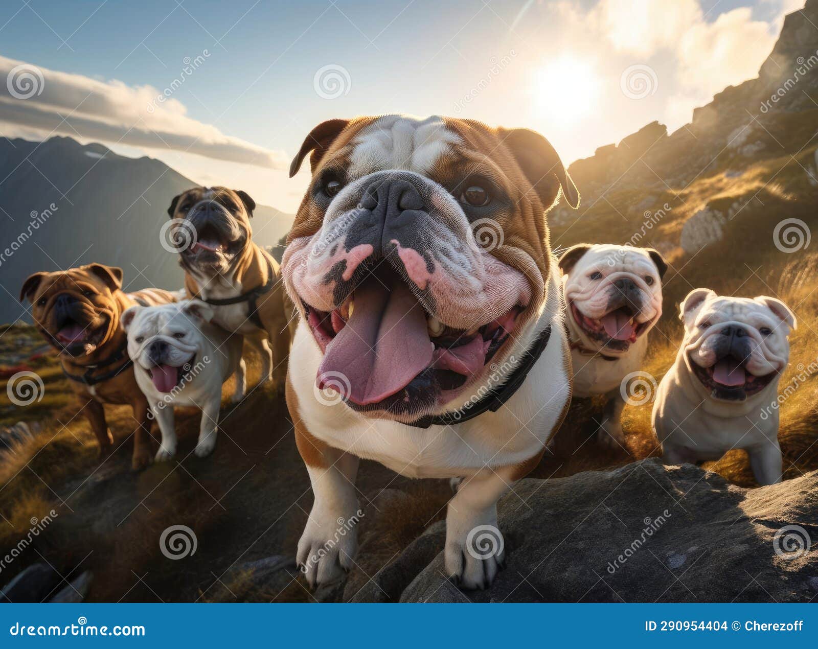A group of bulldogs stock photo. Image of canine, domestic - 290954404