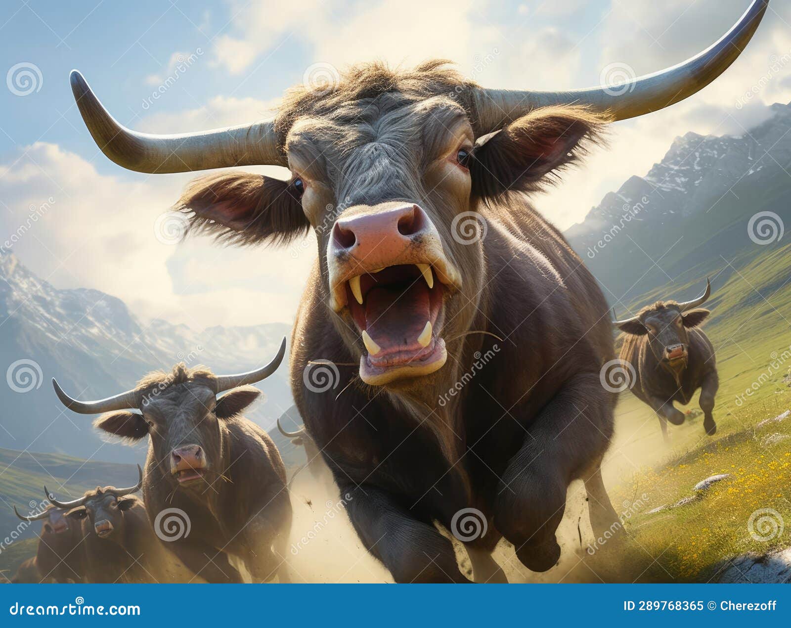 A Group of Bulls Looking at the Camera Stock Image - Image of campaign ...