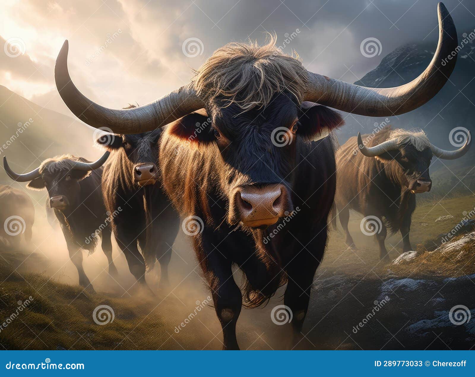 A Group of Bulls Looking at the Camera Stock Image - Image of sport ...