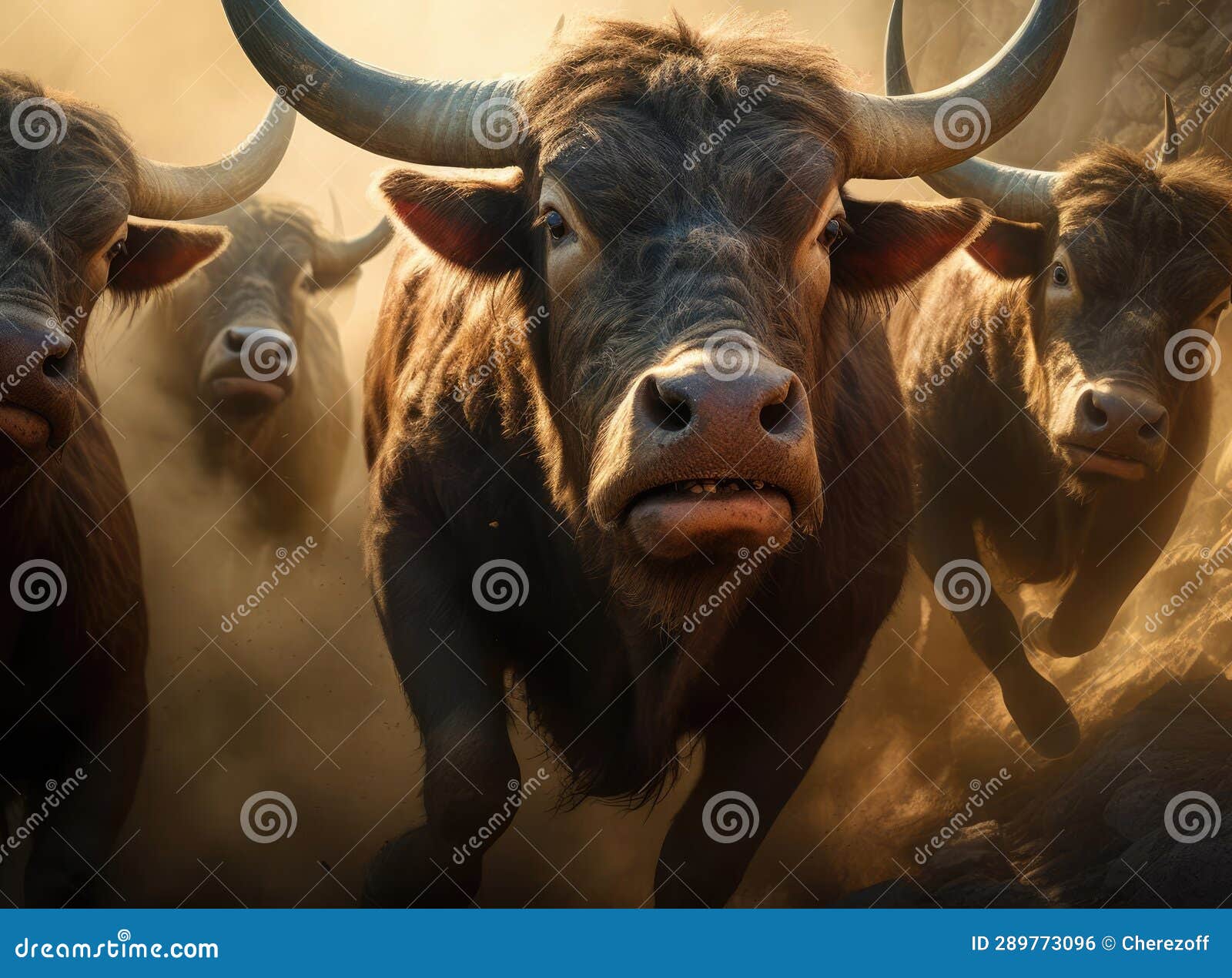A Group of Bulls Looking at the Camera Stock Photo - Image of outside ...