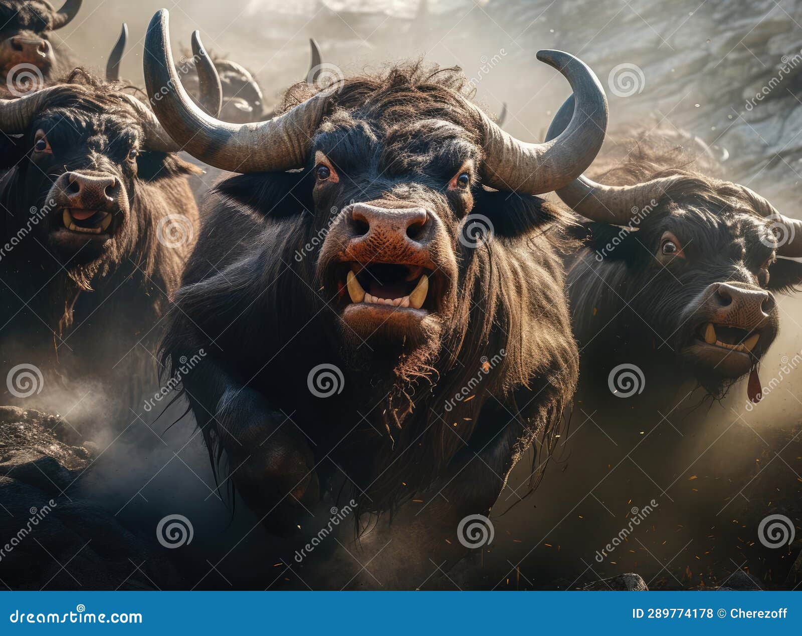 A Group of Bulls Looking at the Camera Stock Photo - Image of ...