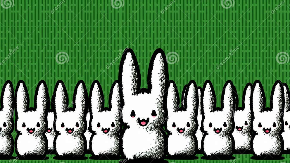 A Group of Bunny Rabbits, Commonly Associated with Easter, are Standing ...
