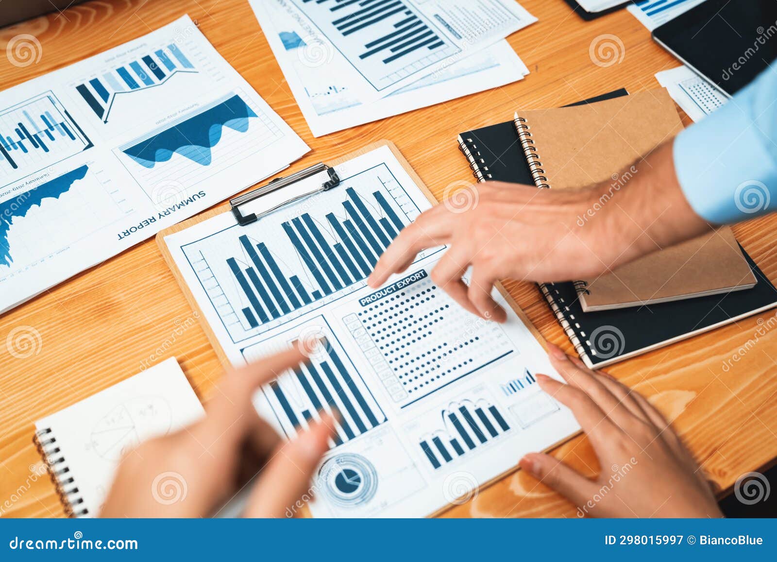 Group of Business Analyst Team Analyzing Financial Data Report ...