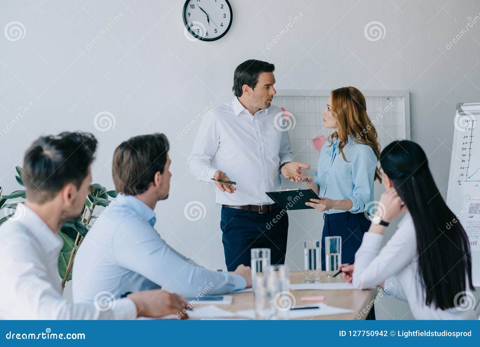 Group of Business Coworkers Having Business Training Stock Photo ...